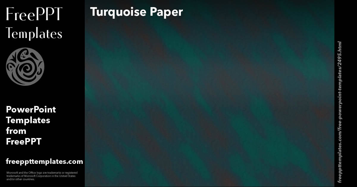 Turquoise Paper - PowerPoint Templates