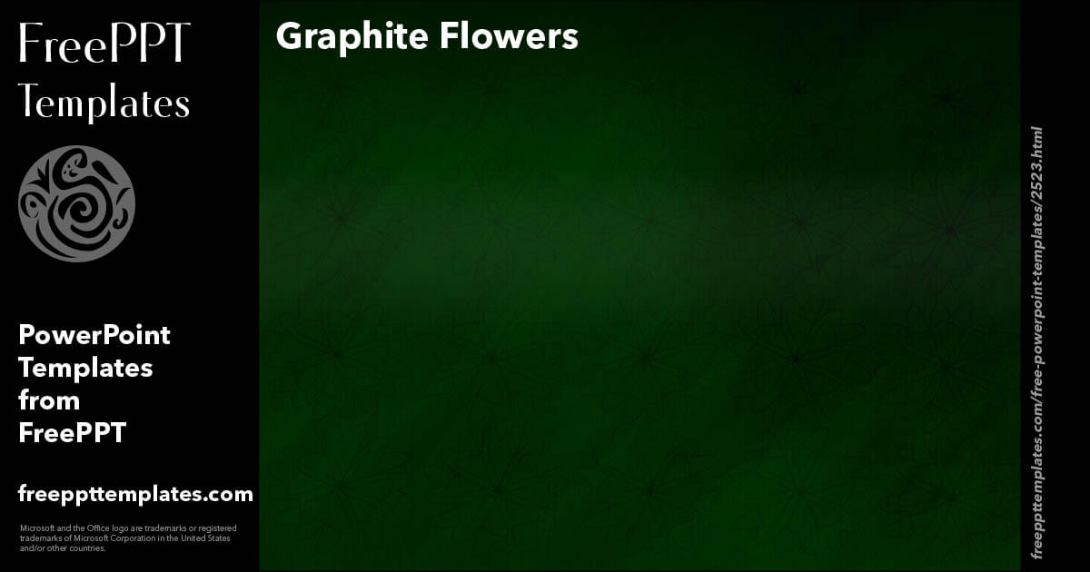 Graphite Flowers - PowerPoint Templates
