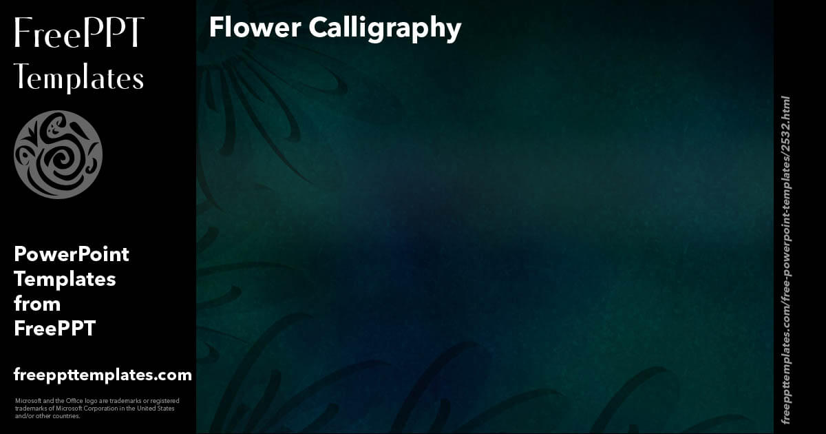 Flower Calligraphy - PowerPoint Templates