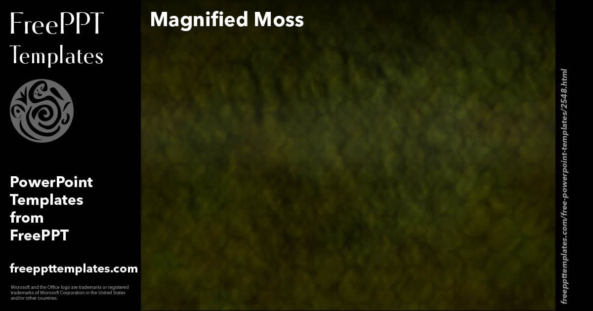Magnified Moss - PowerPoint Templates