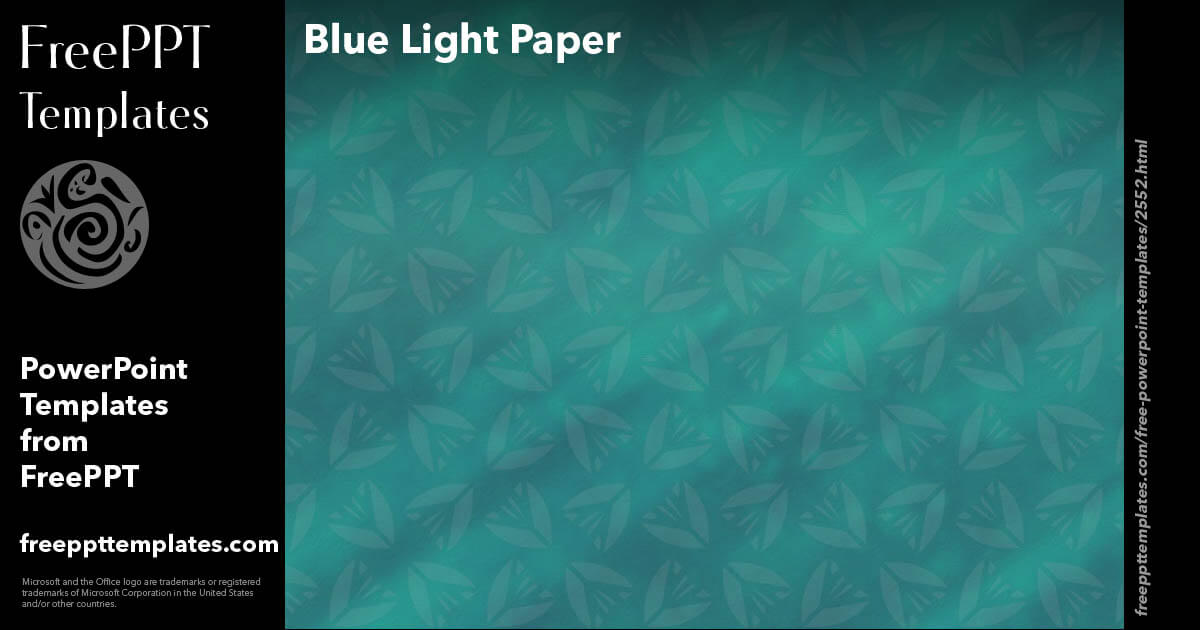 Blue Light Paper - PowerPoint Templates