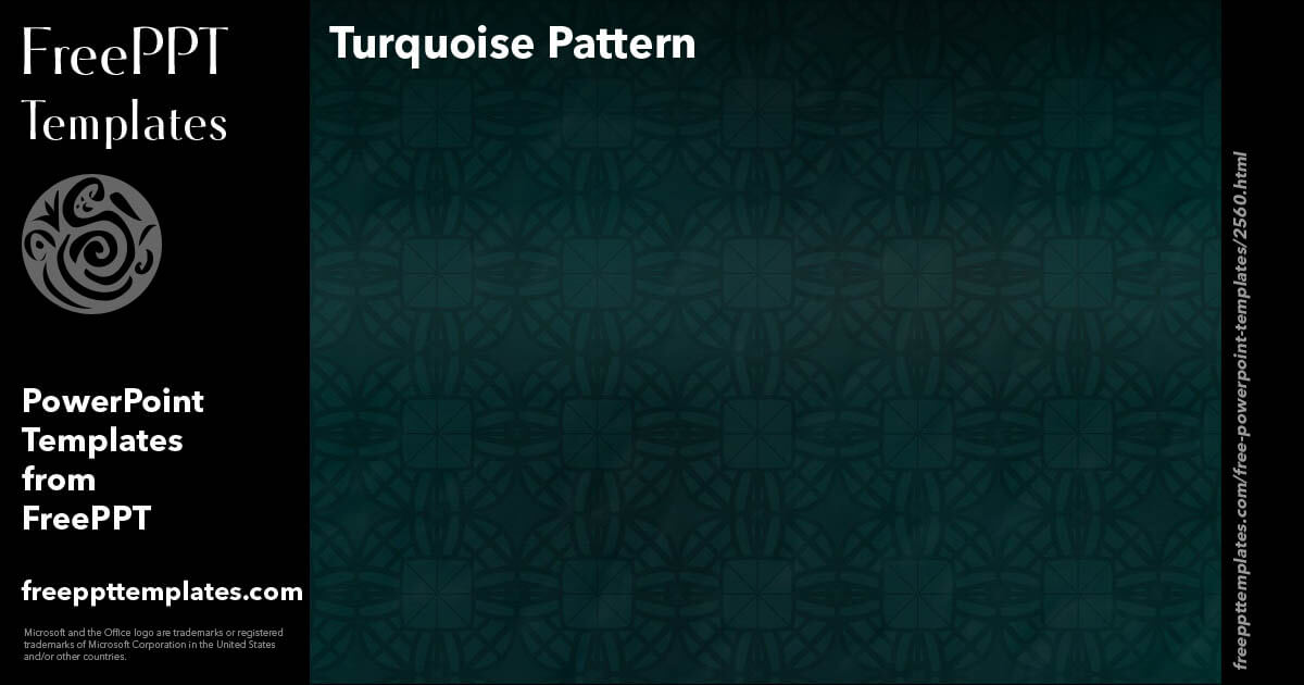 Turquoise Pattern - PowerPoint Templates
