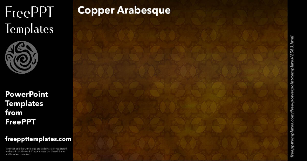 Copper Arabesque - PowerPoint Templates