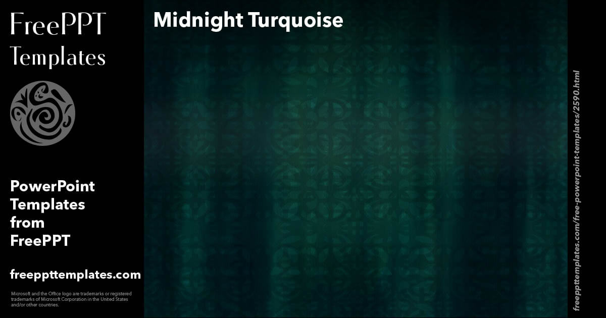 Midnight Turquoise - PowerPoint Templates