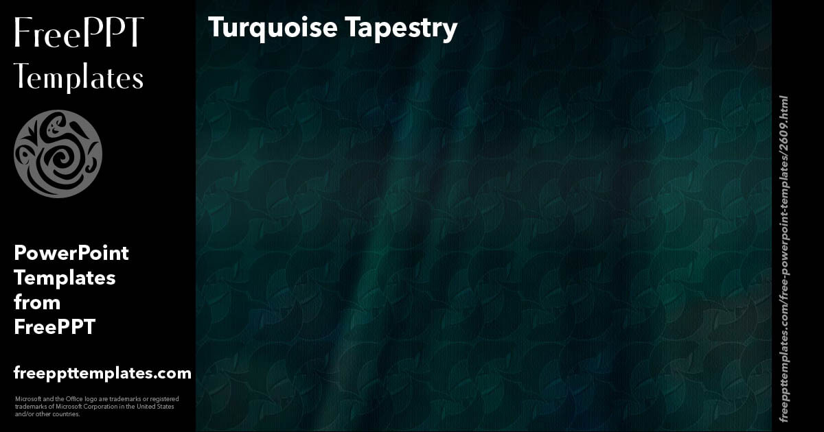 Turquoise Tapestry - PowerPoint Templates