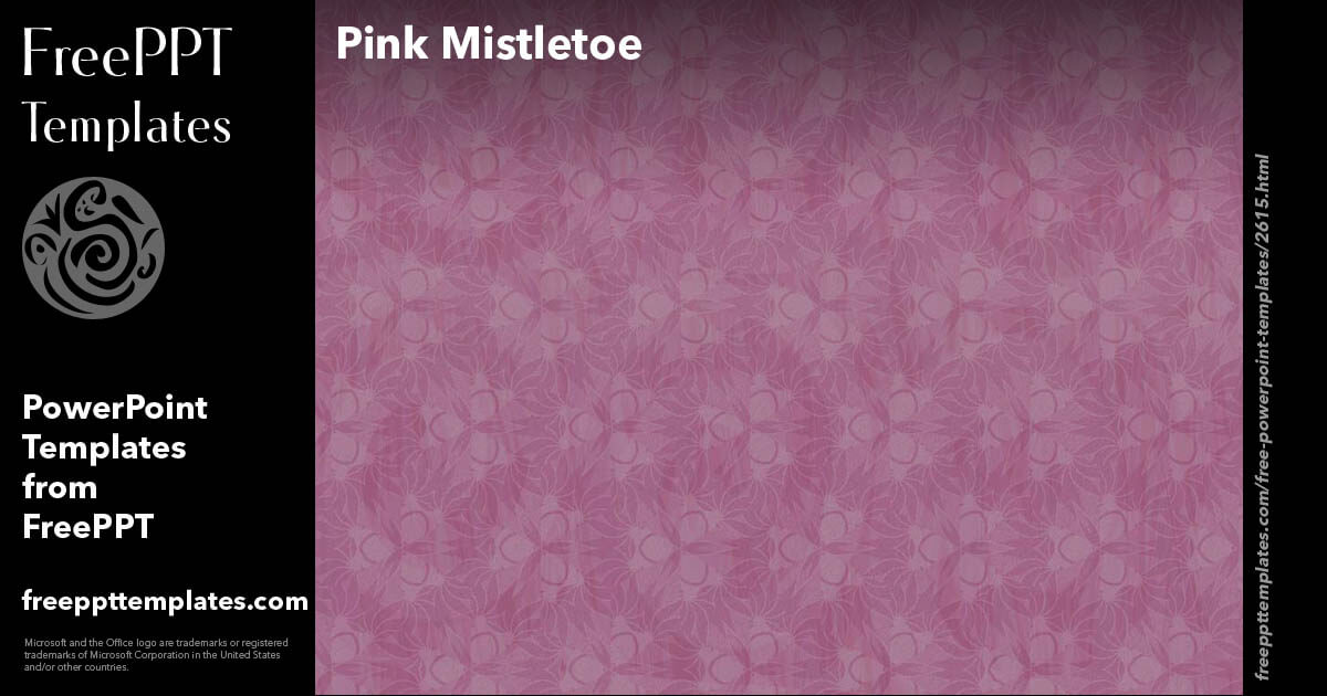 Pink Mistletoe - PowerPoint Templates