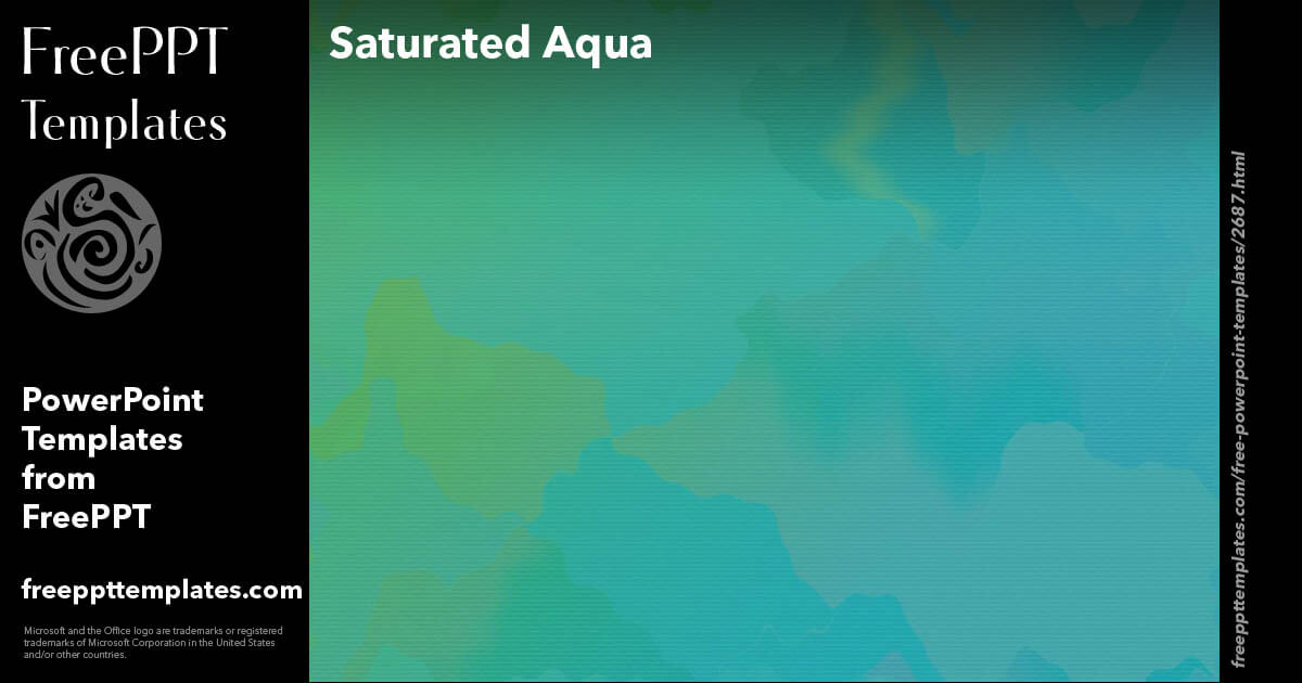 Saturated Aqua - PowerPoint Templates