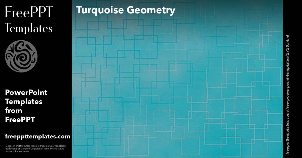 Turquoise Geometry - PowerPoint Templates