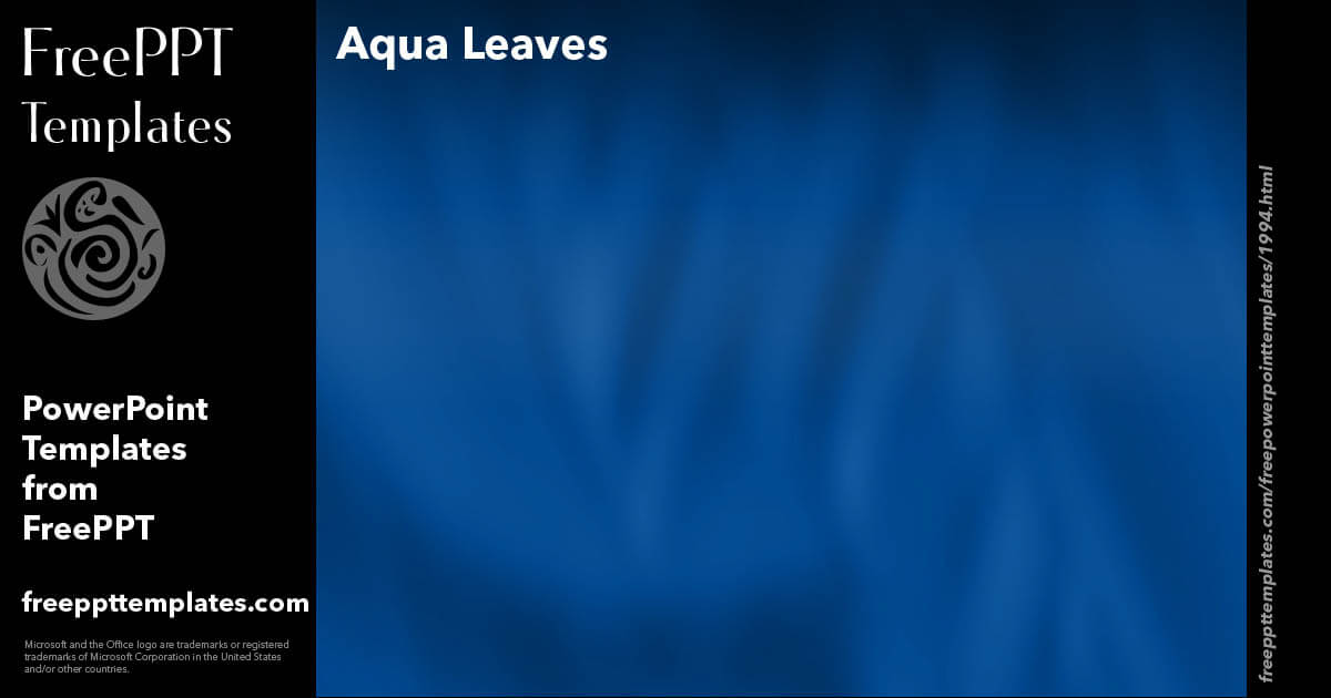 Aqua Leaves - PowerPoint Templates