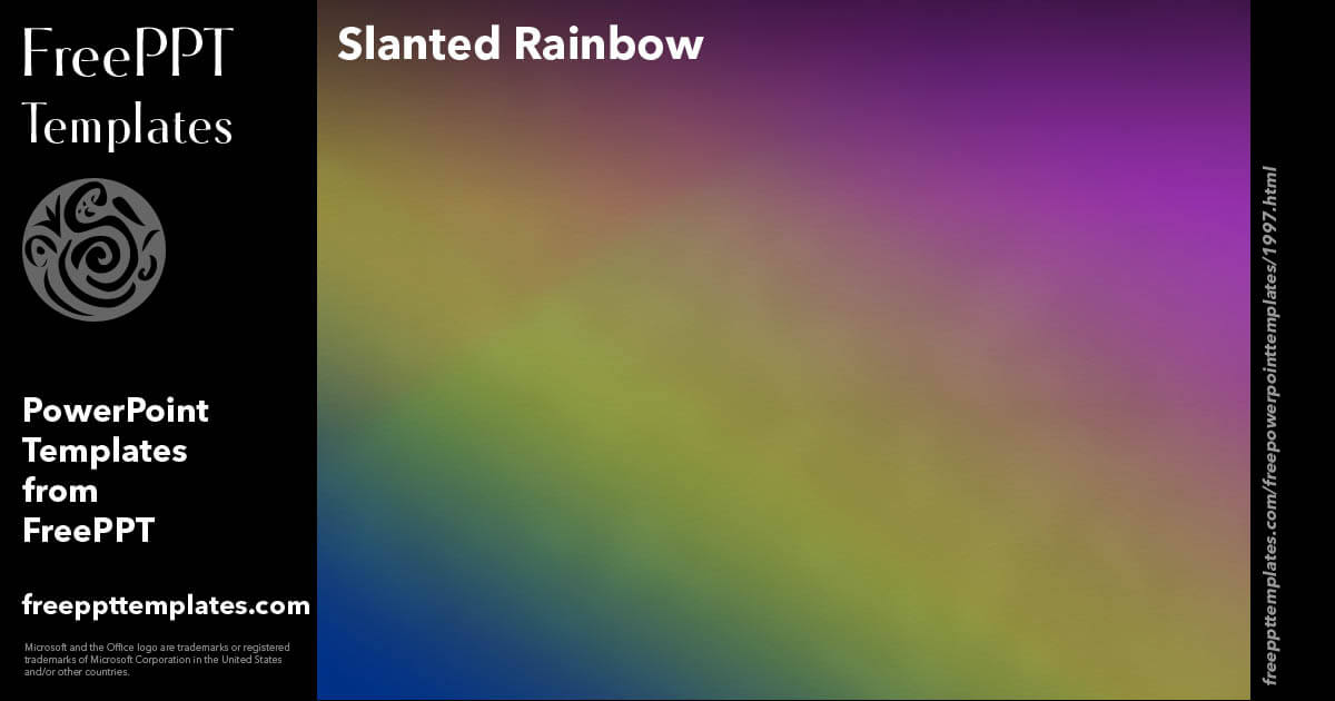 Slanted Rainbow - PowerPoint Templates