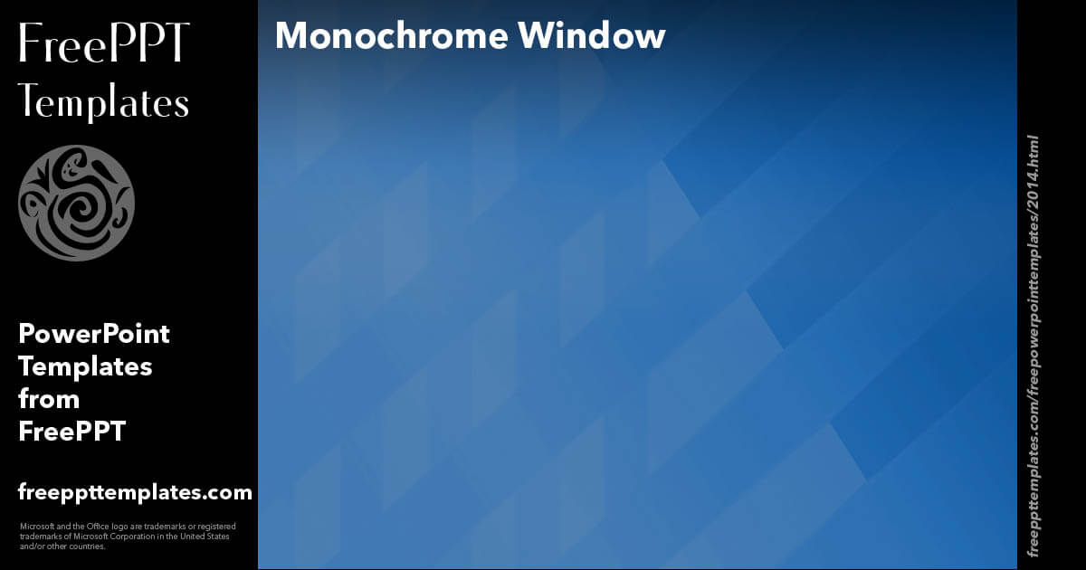 Monochrome Window - PowerPoint Templates