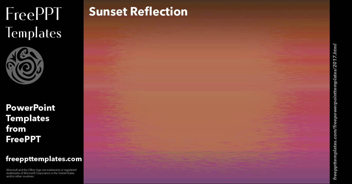 Sunset Reflection - PowerPoint Templates