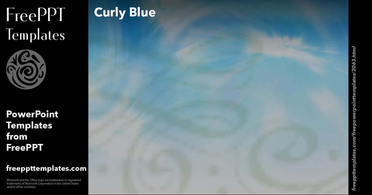 Curly Blue - PowerPoint Templates