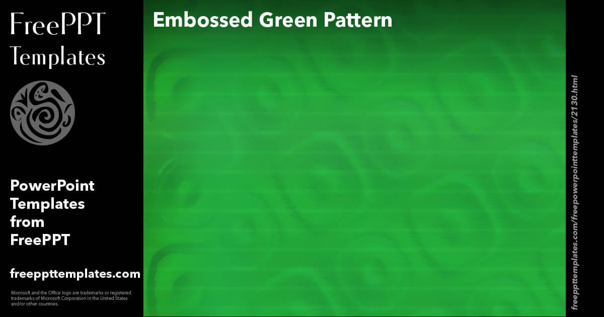 Embossed Green Pattern 01 - PowerPoint Templates