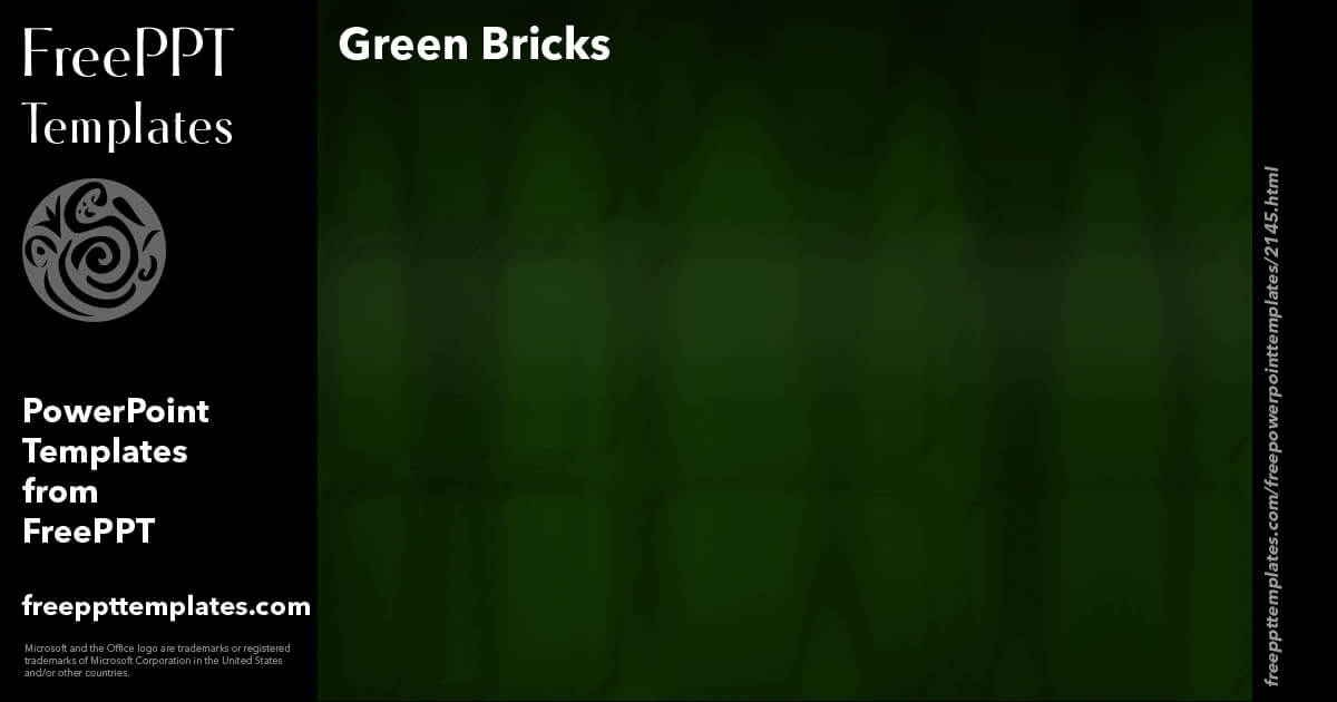 Green Bricks - PowerPoint Templates