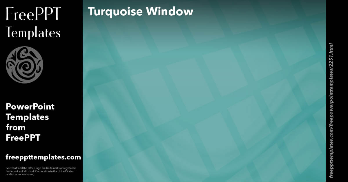 Turquoise Window - PowerPoint Templates