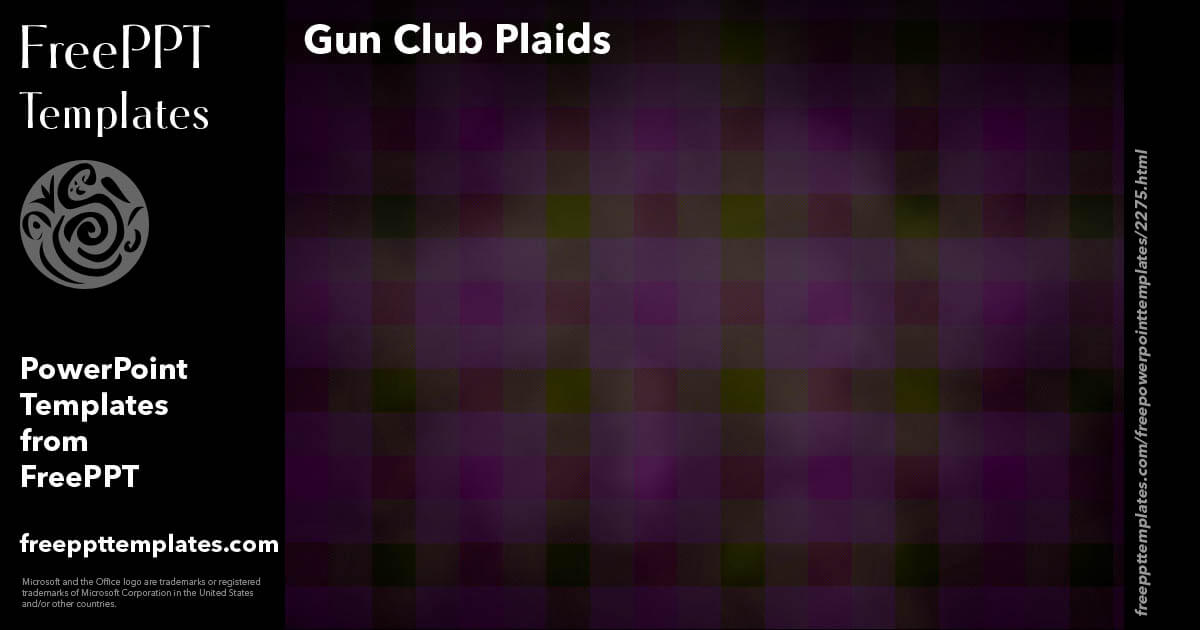 Gun Club Plaids 05 - PowerPoint Templates