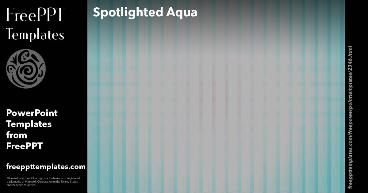 Spotlighted Aqua - PowerPoint Templates