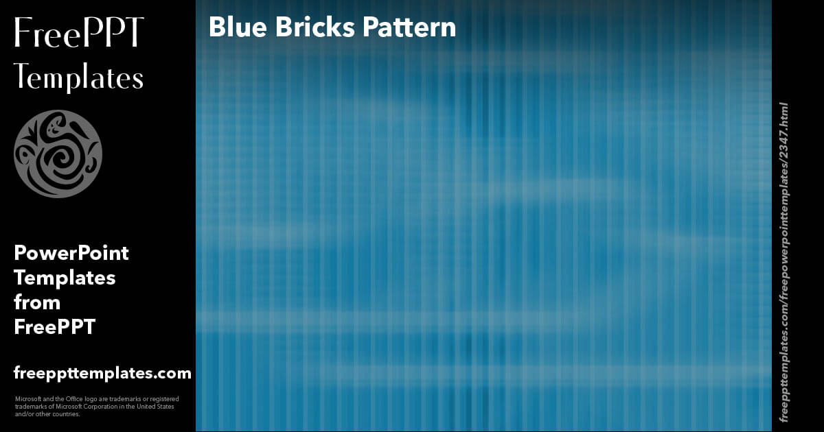Blue Bricks Pattern - PowerPoint Templates