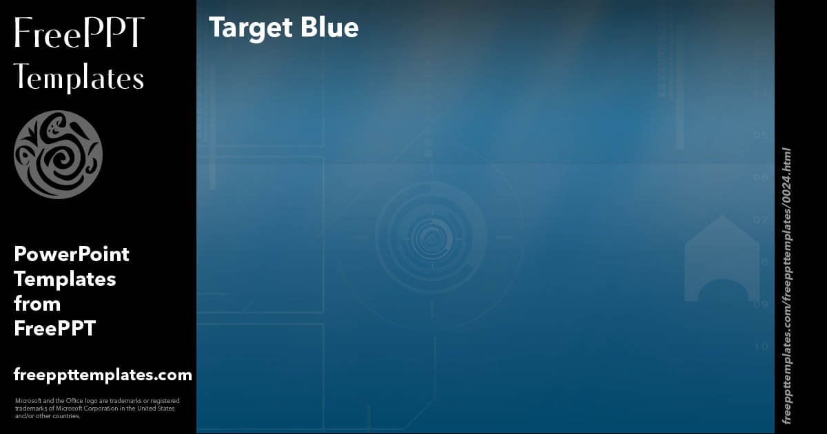 Target Blue - PowerPoint Templates