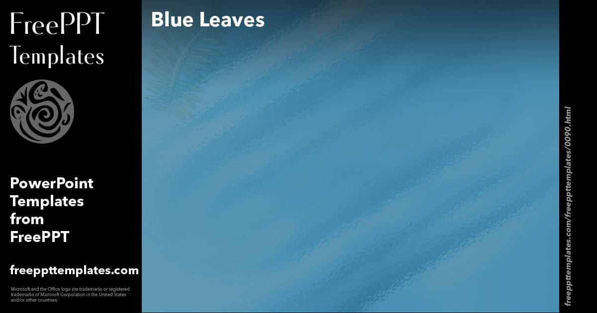 Blue Leaves - PowerPoint Templates