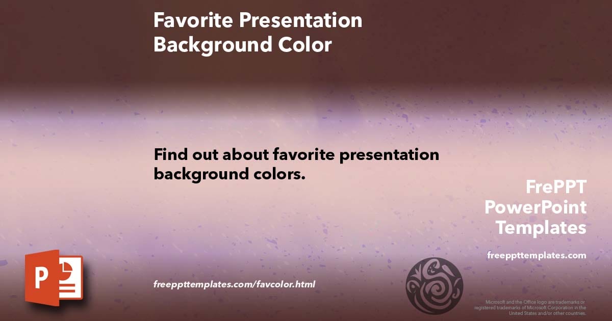 Favorite Presentation Background Color