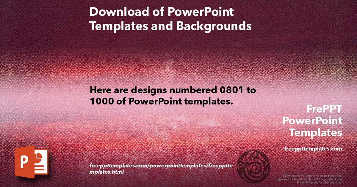 Download of PowerPoint Templates and Backgrounds