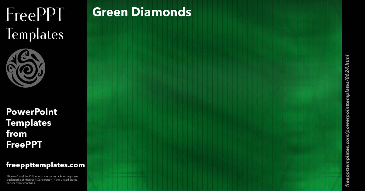 Green Diamonds - PowerPoint Templates