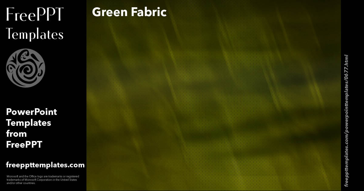 Green Fabric - PowerPoint Templates