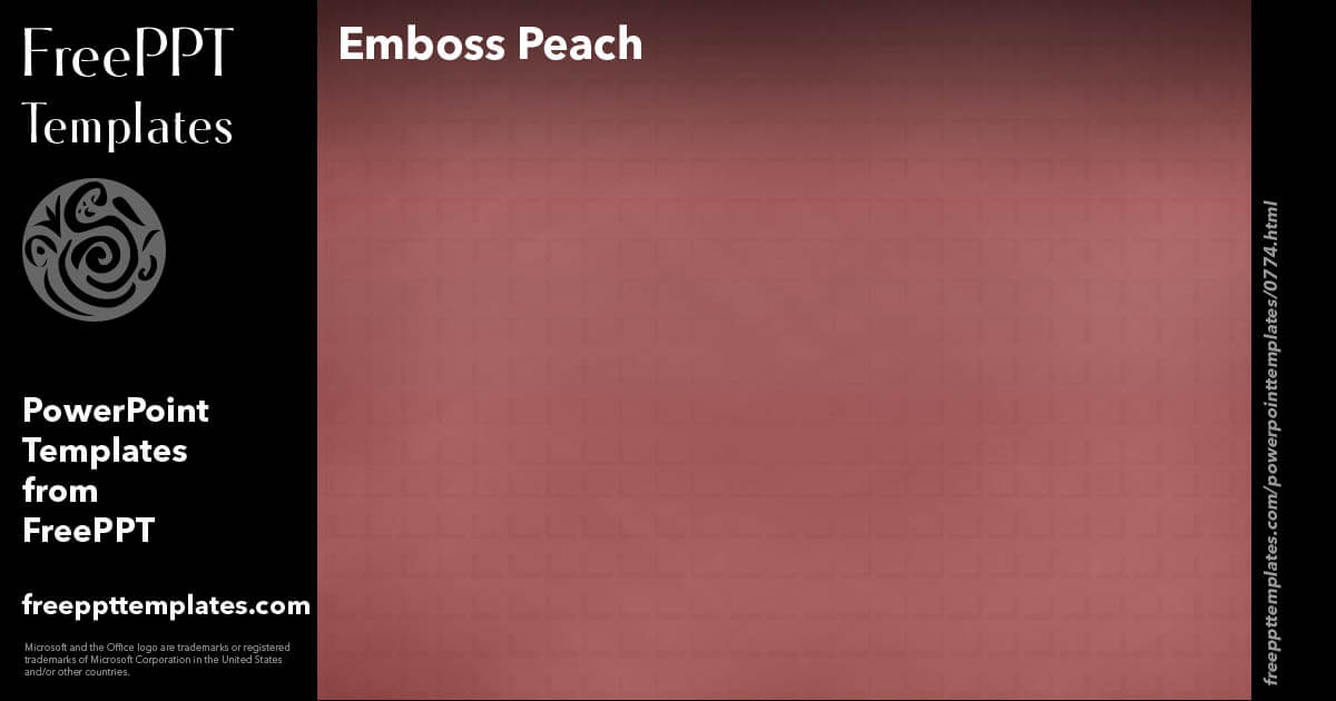 Emboss Peach - PowerPoint Templates