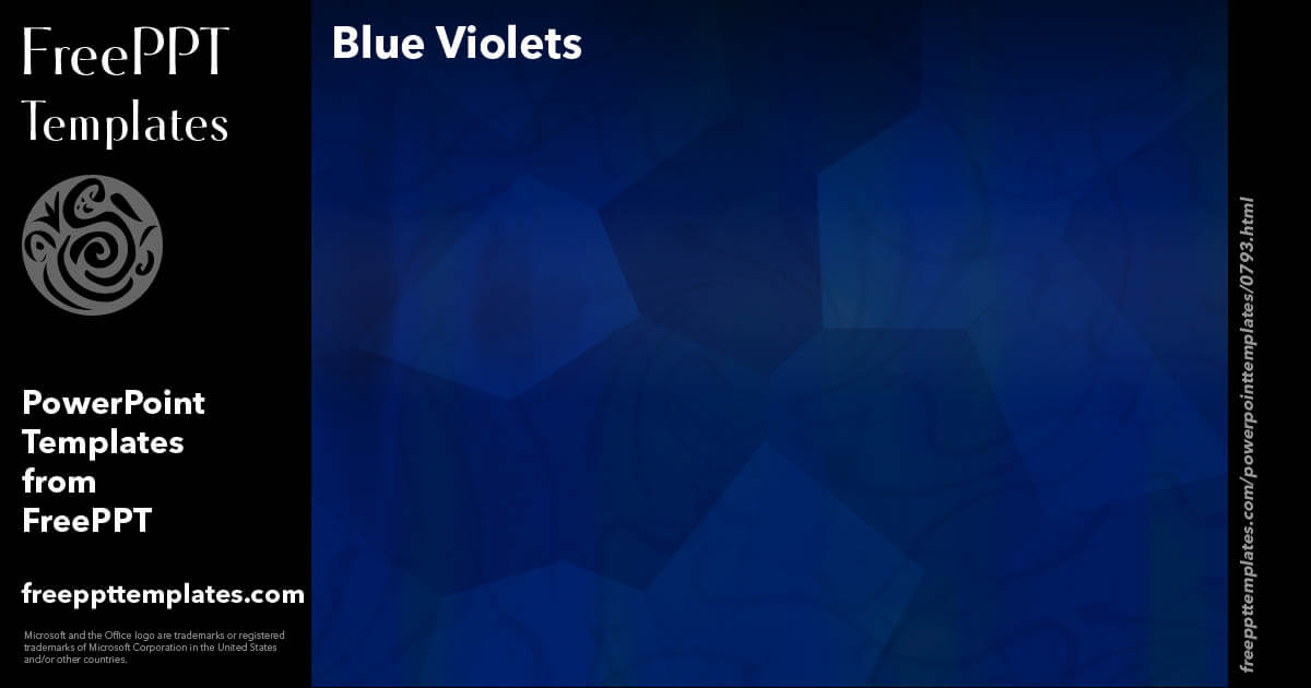 Blue Violets - PowerPoint Templates