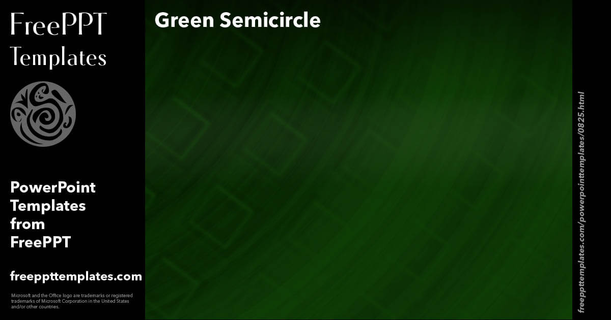 Green Semicircle - PowerPoint Templates