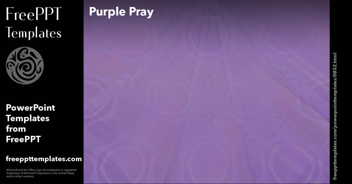 Purple Pray - PowerPoint Templates