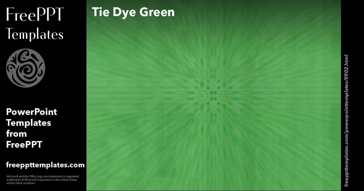 Tie Dye Green - PowerPoint Templates