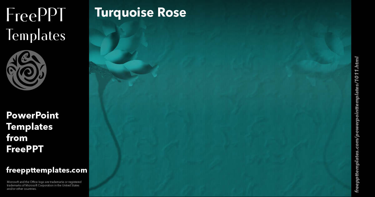 Turquoise Rose - PowerPoint Templates