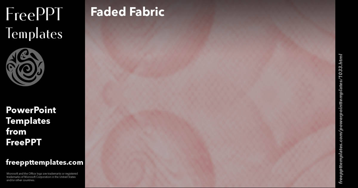 Faded Fabric - PowerPoint Templates
