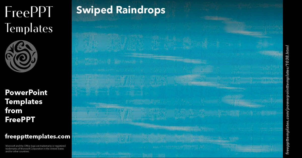 Swiped Raindrops - PowerPoint Templates