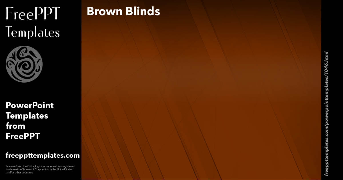 Brown Blinds - PowerPoint Templates