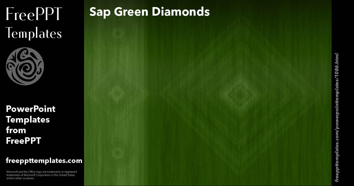 Sap Green Diamonds - PowerPoint Templates