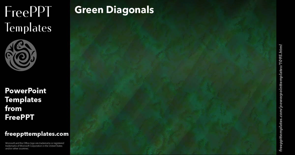Green Diagonals - PowerPoint Templates