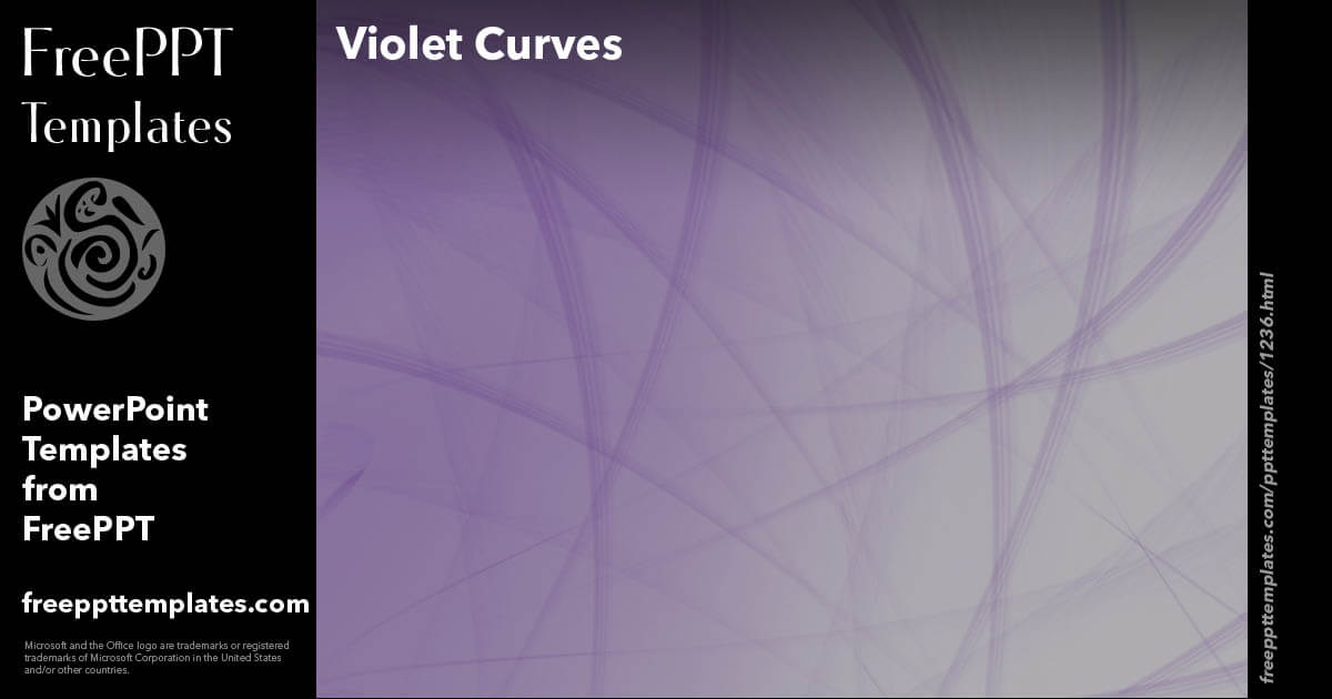 Violet Curves - PowerPoint Templates