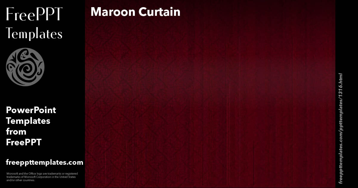 Maroon Curtain - PowerPoint Templates