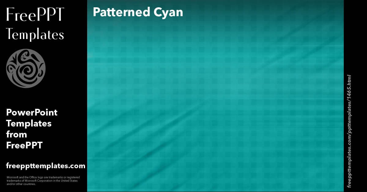 Patterned Cyan - PowerPoint Templates