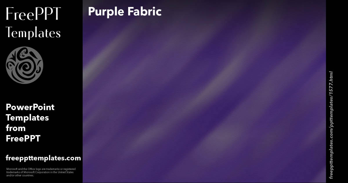 Purple Fabric - PowerPoint Templates